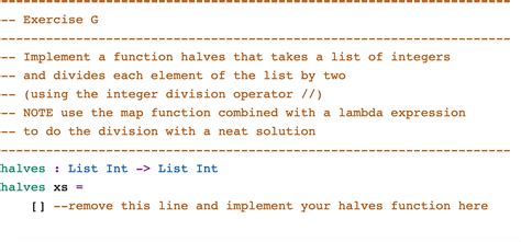 Solved Exercise G Implement A Function Halves That