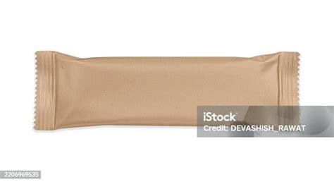 고립된 흰색 배경에 스낵바 포장 모형 플로우 팩의 빈 모형 템플릿 3d 그림 0명에 대한 스톡 사진 및 기타 이미지 0명