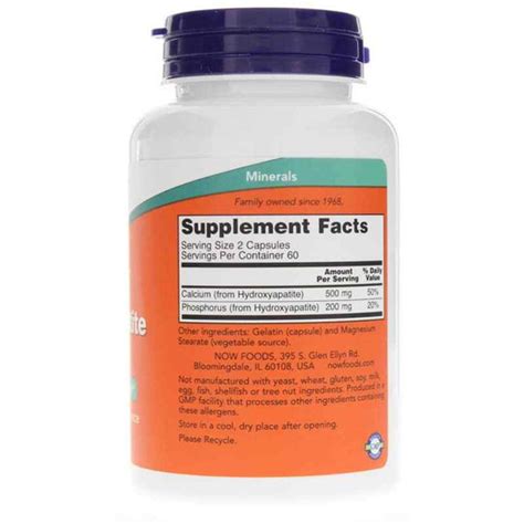 Calcium Hydroxyapatite Caps Now Foods