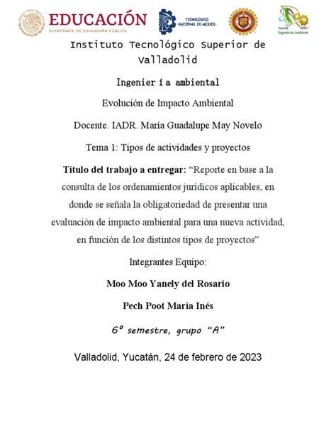 Eia Reporte De Eia En Proyectos De La Región 6a Ambiental Pdf