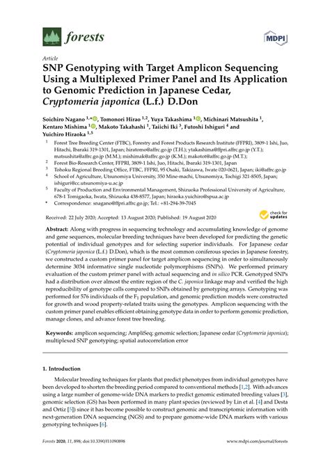 Snp Genotyping With Target Amplicon Sequencing Using A Multiplexed