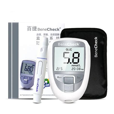 Benecheck 혈당 요산 및 콜레스테롤 측정기 키트 당뇨병 통풍 모니터링 장치 및 시험지 3 인 1