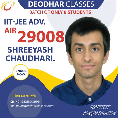 Iit Jee Mh Cet Kvpy And Our Process Coaching Classes Deodhar Classes