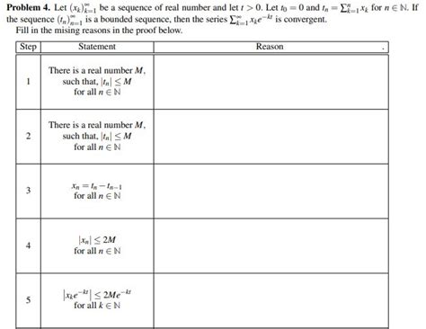 solved ek for ne n if problem 4 let xx x 1 be a sequence