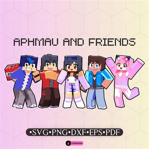 Aphmau And Friends Svg Youtuber Aphmau Printing And Cutting Vector Files Svg Png Dxf Eps