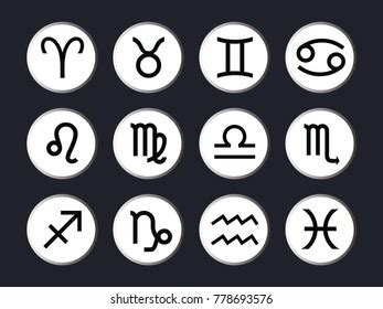 Vector Graphics Astrology Set Simple Geometric Stock Vector Royalty