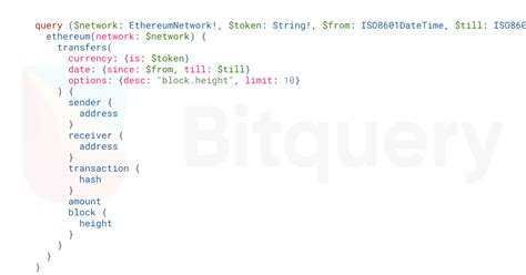 Transfers Of Token Blockchain Data Api