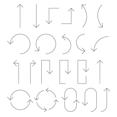 가는 선 화살표 무료 벡터