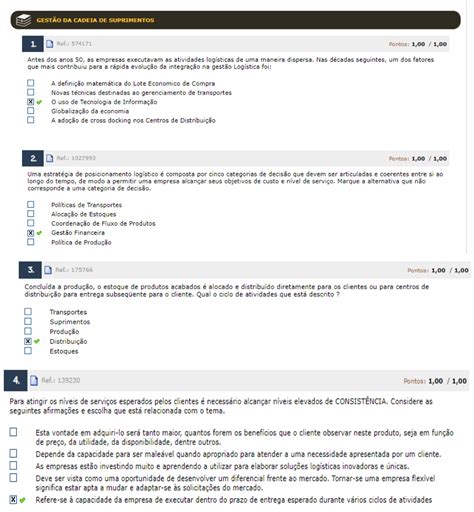 PROVA GESTÃO DA CADEIA DE SUPRIMENTOS Gestão da Cadeia de Suprimentos