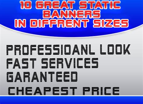 Create 10 Static Banners In Any Size For 2 Seoclerks