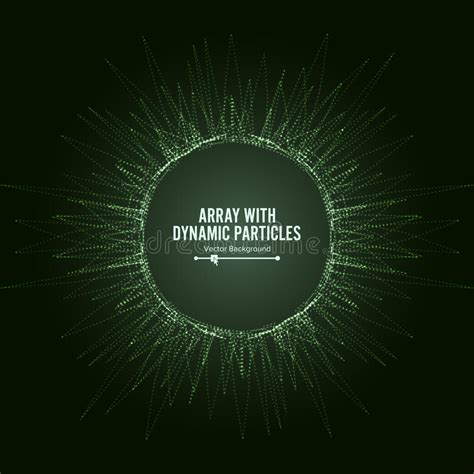 Array Vector With Dynamic Particles Round Dots And Lines Graphic