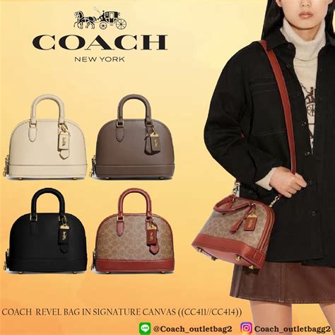 Coach Revel Bag In Signature Canvas Cc411cc414 Shopee Thailand