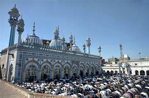 A Large Number Of People Attending Congregation Prayer Friday Prayer