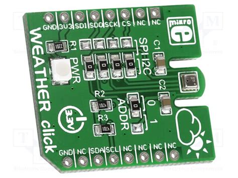 Weather Click Mikroe Click Board Prototype Board Comp Bme280 3