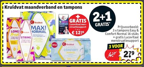 Kruidvat Maandverband En Tampons Promotie Bij Kruidvat