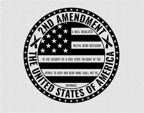 2nd Amendment Svg Design Vector Clip Art Cut Files For Etsy