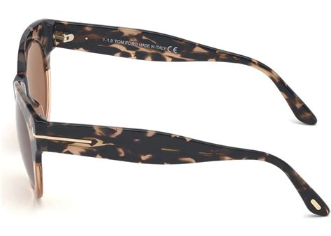 Tom Ford Round Sunglasses Havanabrown Ft0741 55e In Acetate With