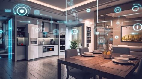 Premium Ai Image Smart Home Interior With Augmented Reality Interface Ui