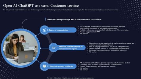 Open Ai Chatgpt Use Case Customer Service Generative Pre Trained Transformer Chatgpt Ss V Ppt