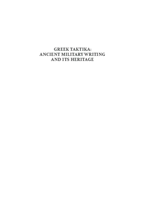 Pdf The Principles Of Ars Tactica Roman Military Theory And Practice In Arrians Acies