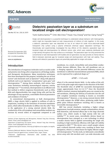 Pdf Dielectric Passivation Layer As A Substratum On Localized Single