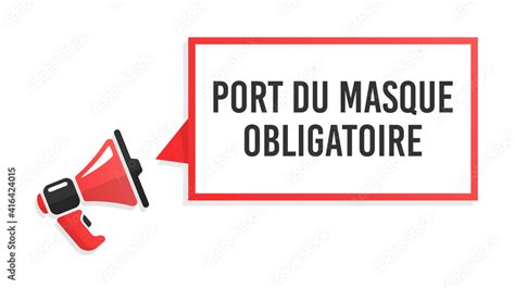 Port Du Masque Obligatoire Covid 19 素材庫向量圖 Adobe Stock