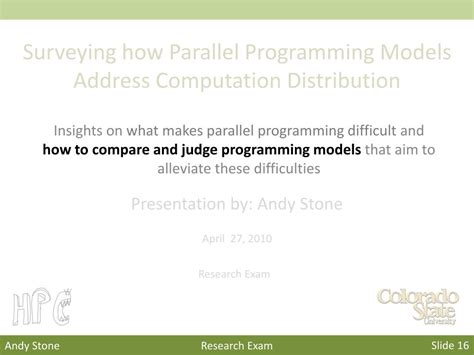 Ppt Surveying How Parallel Programming Models Address Computation