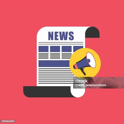 報紙圖示概念向量圖形及更多新聞稿圖片 新聞稿 報紙 媒體 Istock
