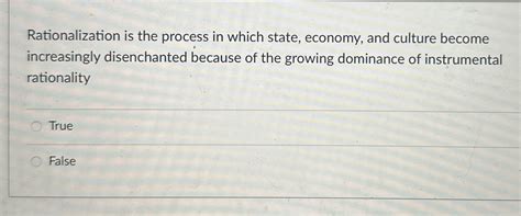 Solved Rationalization Is The Process In Which State