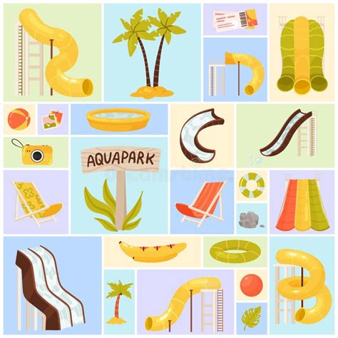 Aquapark Set Water Slides Plastic Tubes And Tunnels Swimming