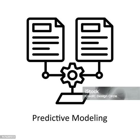 Predictive Modeling Vector Outline Icon Design Illustration Data Symbol ...