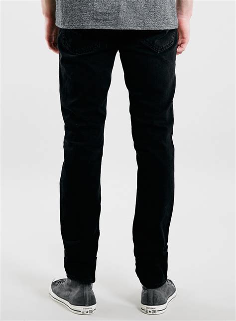 Topman Black Blow Out Knee Classic Skinny Jeans 80 Topman Lookastic