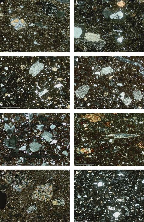 Thin Section Microphotographs Under Crossedpolarized Light Of Selected