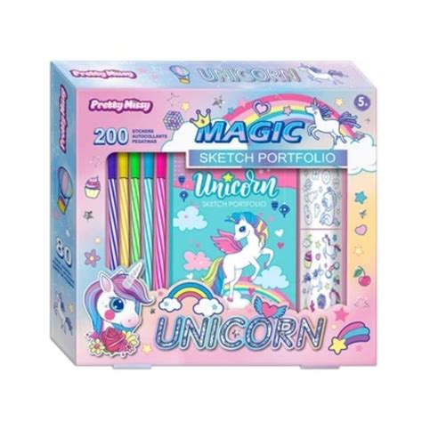 Jual Prety Mixy Unicorn Sketch Portfolio 200 Stickers Pegasitas Original Shopee Indonesia