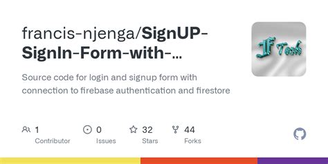 Github Francis Njenga Signup Signin Form With Connection To Firebase