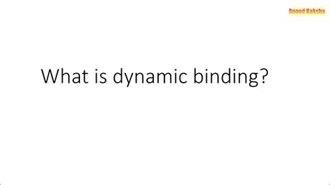 What Is Dynamic Binding In Java With Example Java Tutorial For