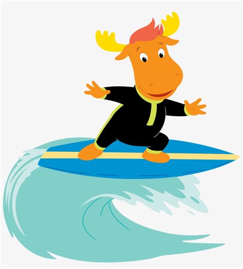 The Backyardigans Beach Bonanza Tyrone Surfing Tyrone Backyardigans 2619x2776 Png Download