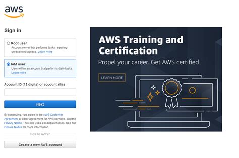 creating aws iam identity access management account