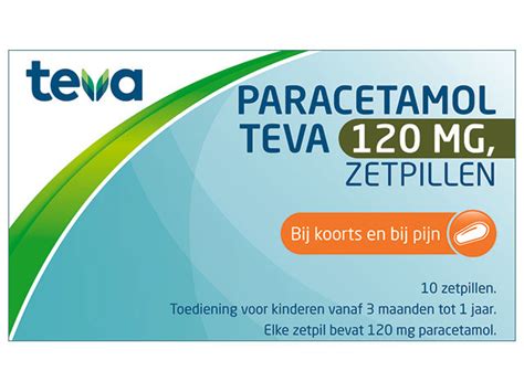 Paracetamol Teva Zetpil 120mg 10 St Efarma Apotheek En Drogist