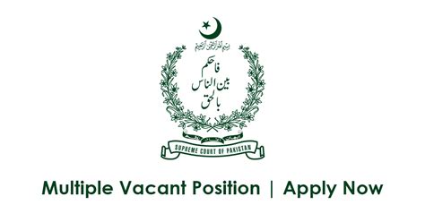 Supreme Court Of Pakistan Jobs April 2025