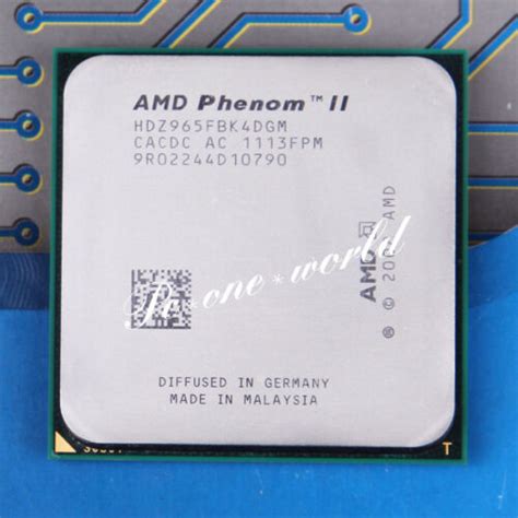 100% OK HDZ965FBK4DGM AMD Phenom II X4 965 3.4 GHz Quad-Core Processor ...