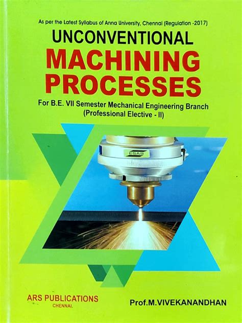 Unconventional Machining Processes Book Pdf