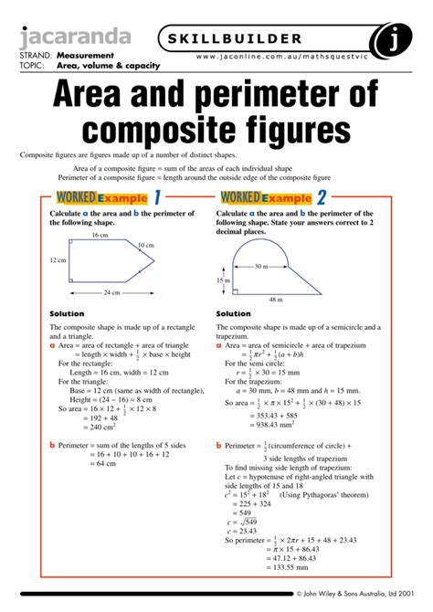 Area And Perimeter Of Composite Figures