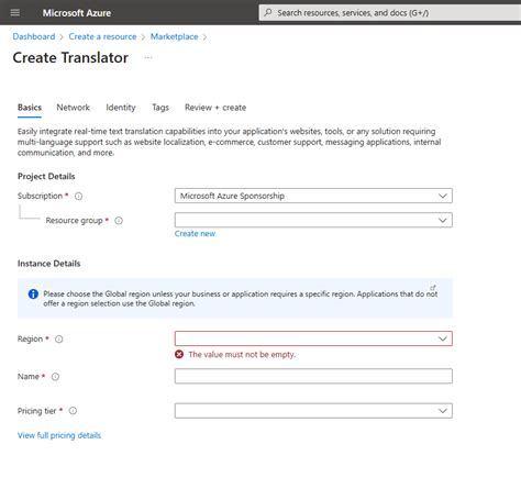Azure Translator 서비스 설정 가이드 리소스 생성부터 키 확인까지