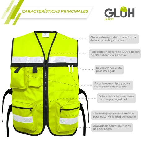 Gluh Internacional Chaleco De Seguridad Tipo Brigadista De Gabardina Storm Amarillo