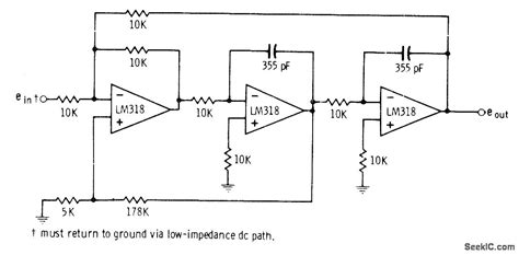 45khzlowpassstatevariablefilter Filtercircuit Basiccircuit
