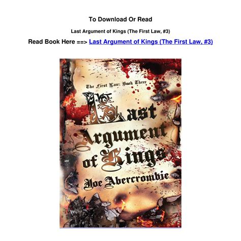 Epub Download Last Argument Of Kings The First Law 3 By Joe Abercrombie