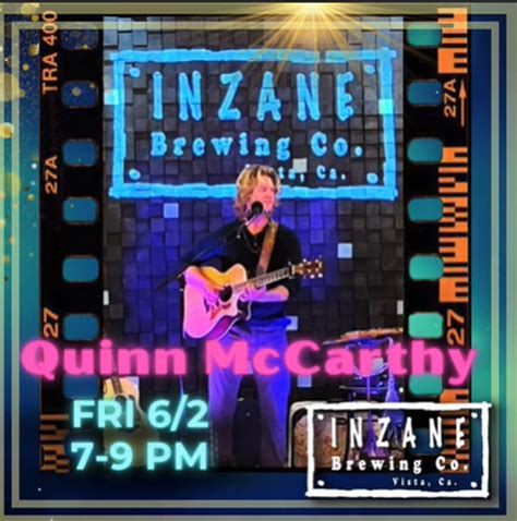 Quinn Mccarthy Live Music Downtown Vista Ca
