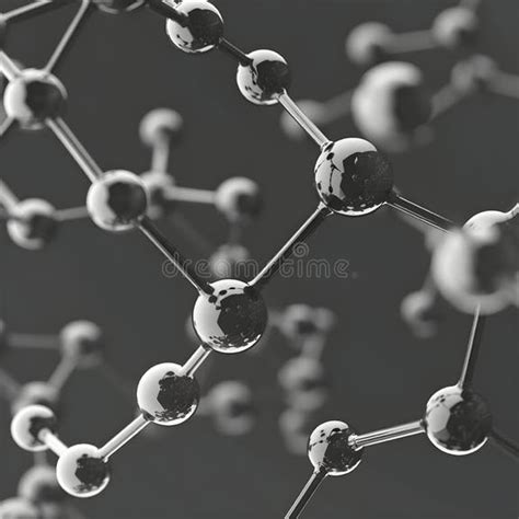 3d Botulinum Toxin Structure Material Is Glass With A Black Sphere Stock Illustration
