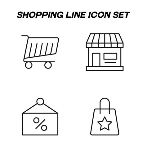 Minimalistic Outline Signs Drawn In Flat Style Editable Stroke Vector